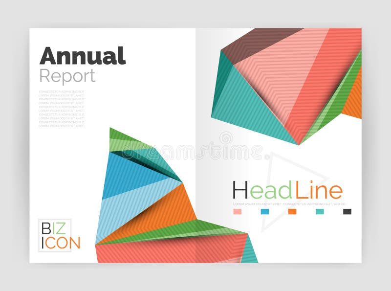 Low Poly Shapes Design for Business Brochure Template Stock Vector ...