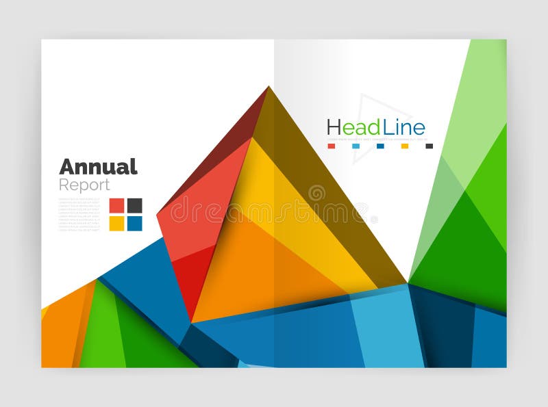 Low Poly Shapes Design for Business Brochure Template Stock Vector ...