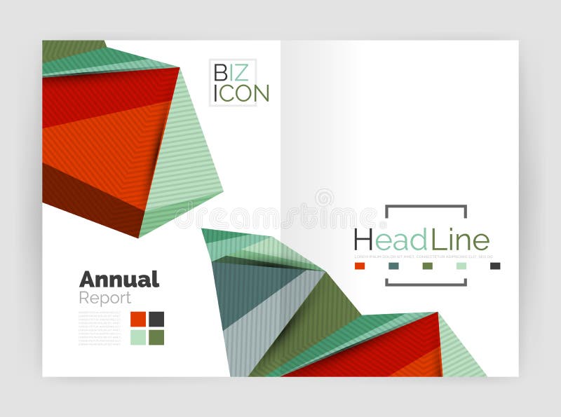 Low Poly Shapes Design for Business Brochure Template Stock Vector ...