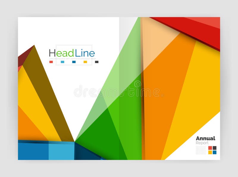 Low Poly Shapes Design for Business Brochure Template Stock Vector ...