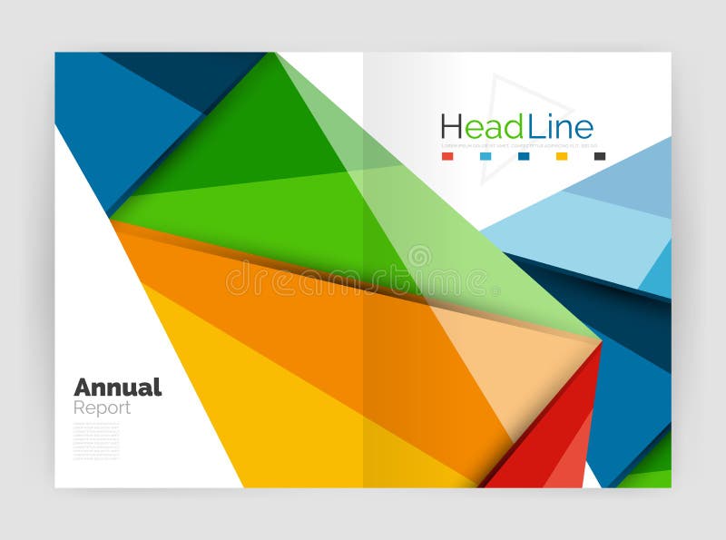 Low Poly Shapes Design for Business Brochure Template Stock Vector ...