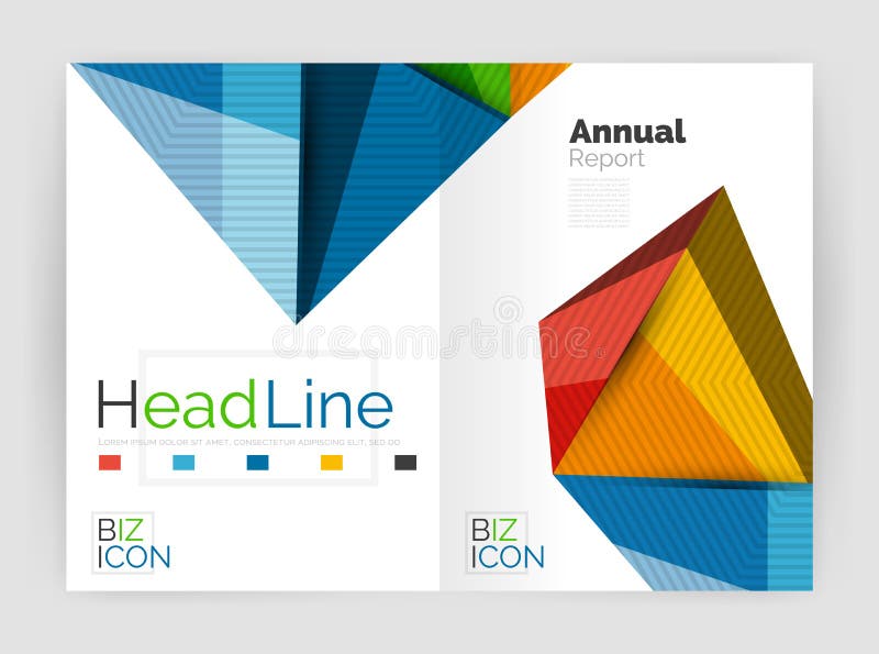 Low Poly Shapes Design for Business Brochure Template Stock Vector ...