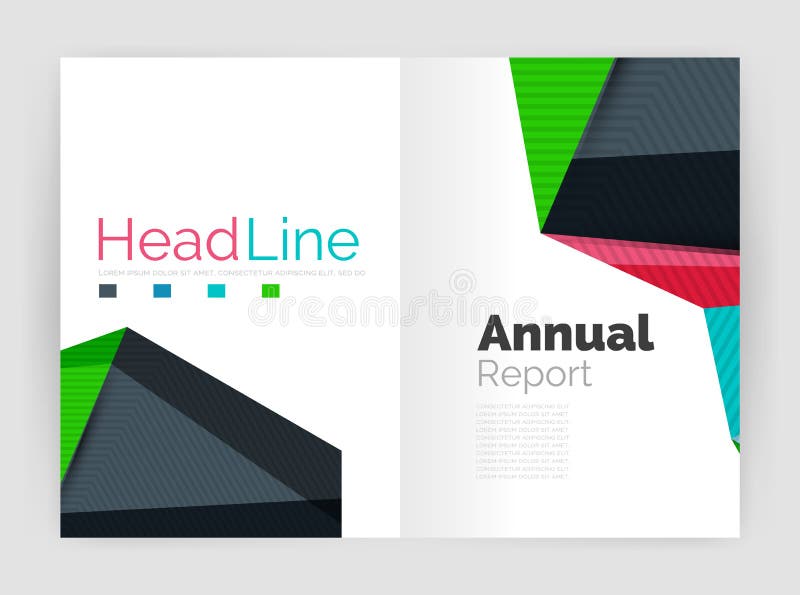 Low Poly Shapes Design for Business Brochure Template Stock Vector ...
