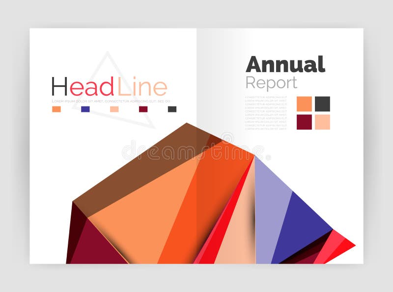 Low Poly Shapes Design for Business Brochure Template Stock Vector ...