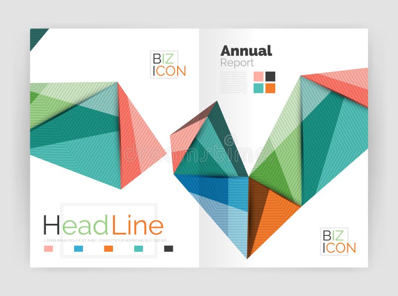 Low Poly Shapes Design for Business Brochure Template Stock Vector ...