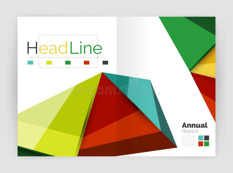 Low Poly Shapes Design for Business Brochure Template Stock Vector ...