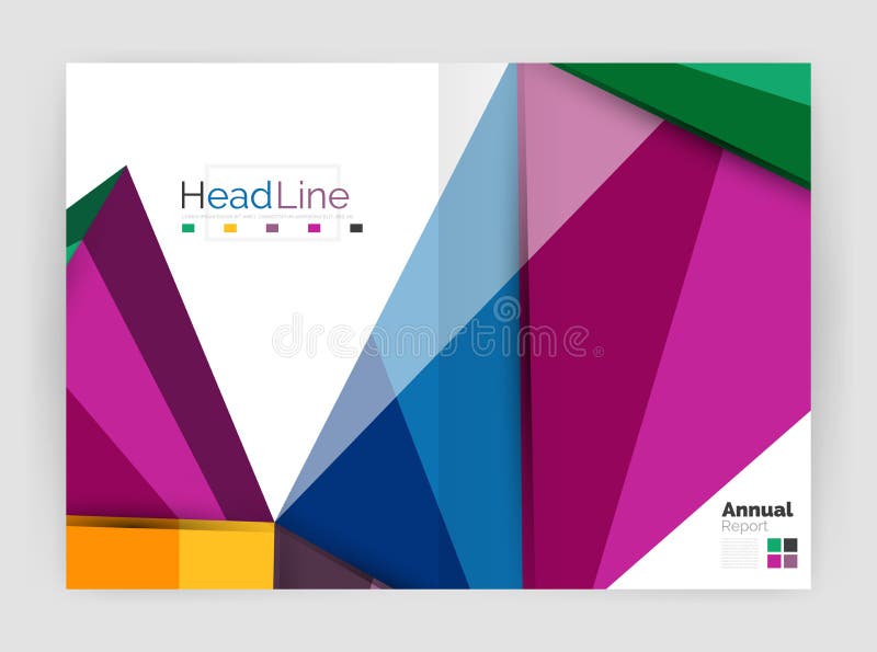 Low Poly Shapes Design for Business Brochure Template Stock Vector ...