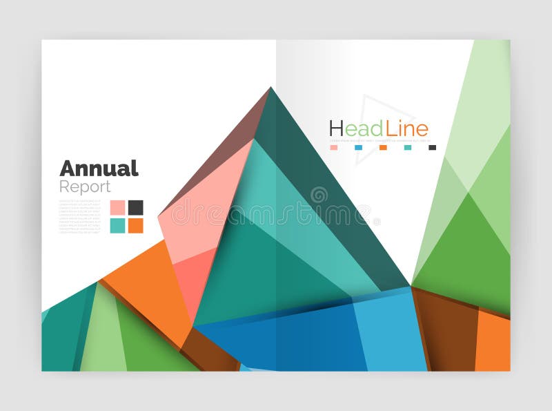 Low Poly Shapes Design for Business Brochure Template Stock Vector ...