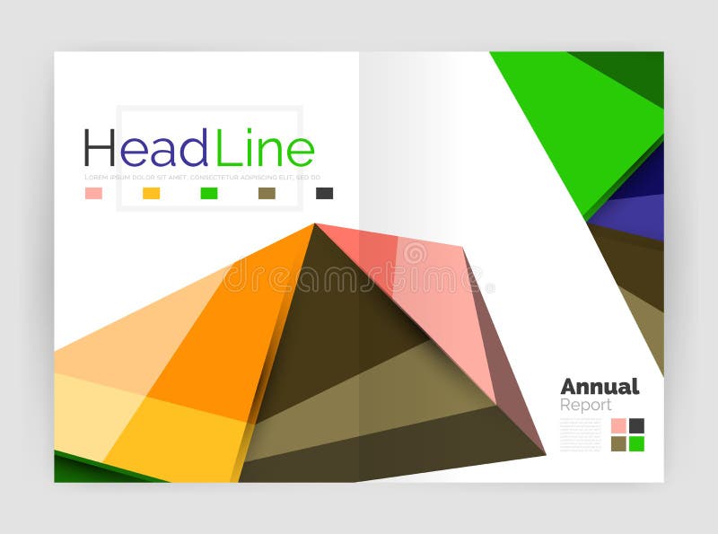 Low Poly Shapes Design for Business Brochure Template Stock Vector ...