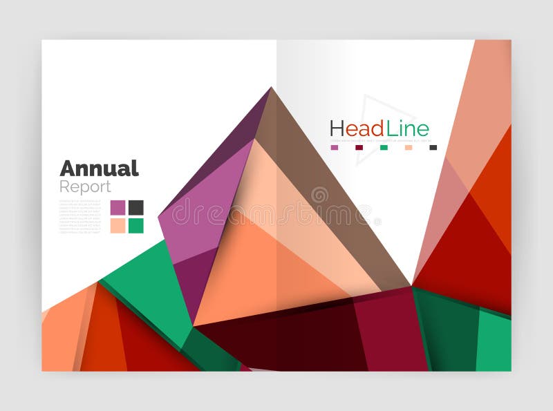 Low Poly Shapes Design for Business Brochure Template Stock Vector ...