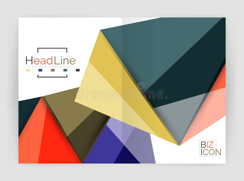 Low Poly Shapes Design for Business Brochure Template Stock Vector ...