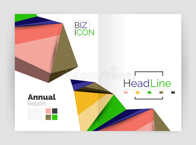 Low Poly Shapes Design for Business Brochure Template Stock Vector ...