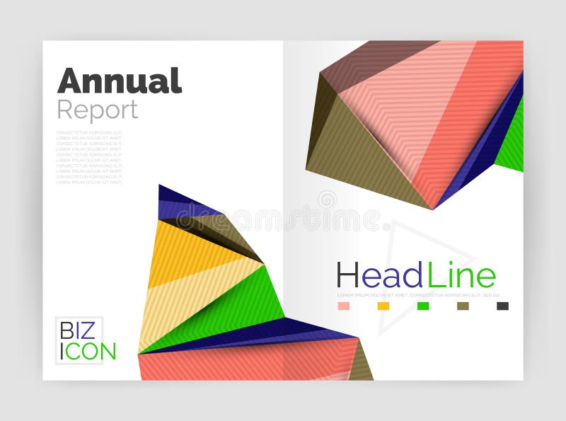 Low Poly Shapes Design for Business Brochure Template Stock Vector ...