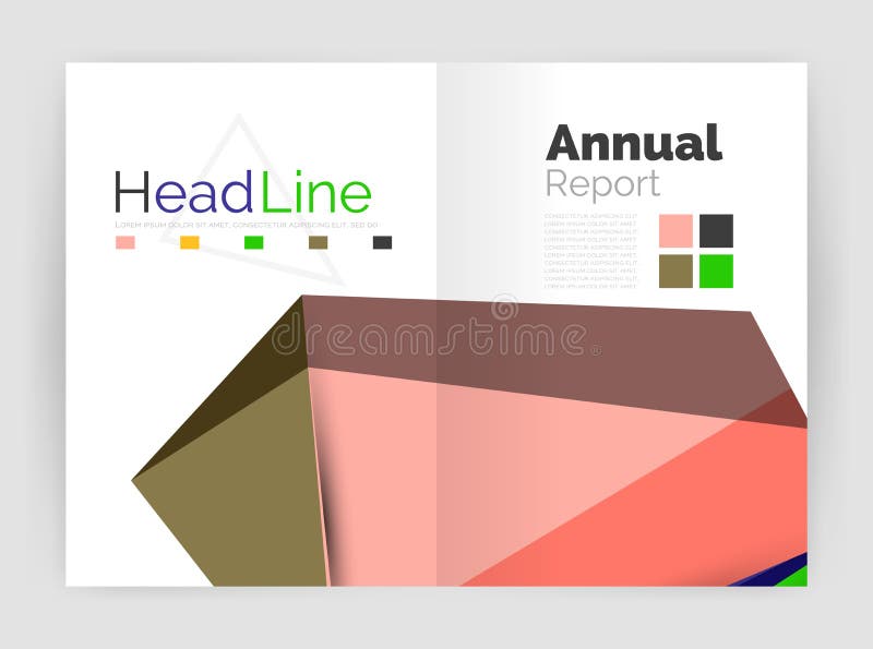 Low Poly Shapes Design for Business Brochure Template Stock Vector ...