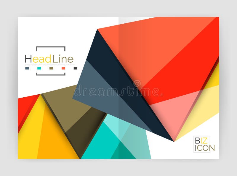 Low Poly Shapes Design for Business Brochure Template Stock Vector ...