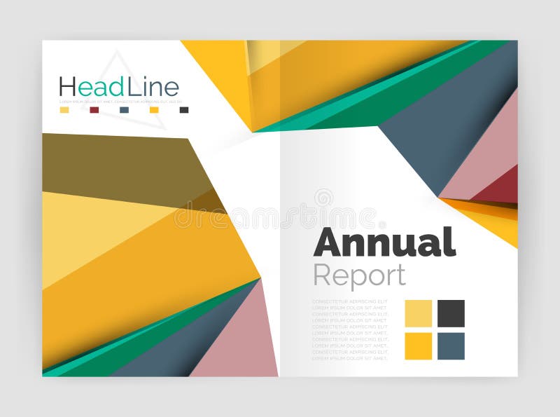 Low Poly Shapes Design for Business Brochure Template Stock Vector ...