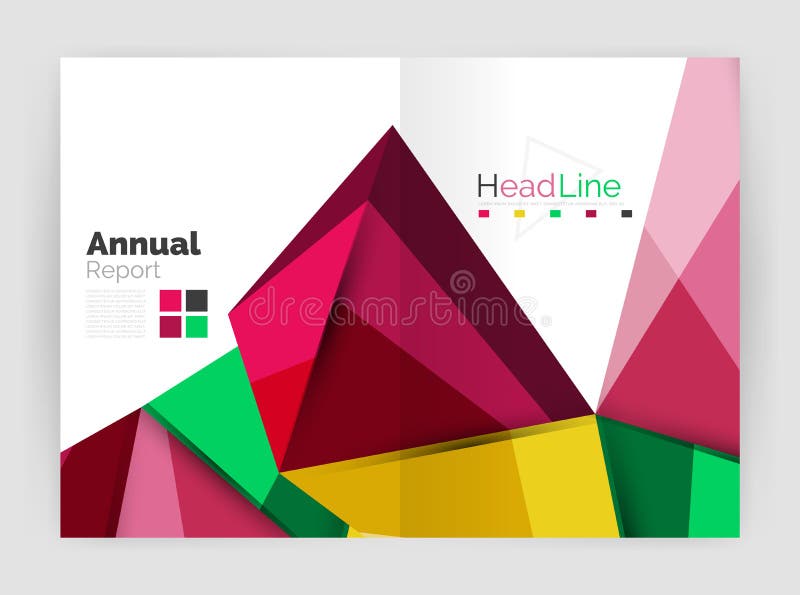 Low Poly Shapes Design for Business Brochure Template Stock Vector ...