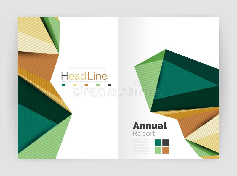 Low Poly Shapes Design for Business Brochure Template Stock Vector ...