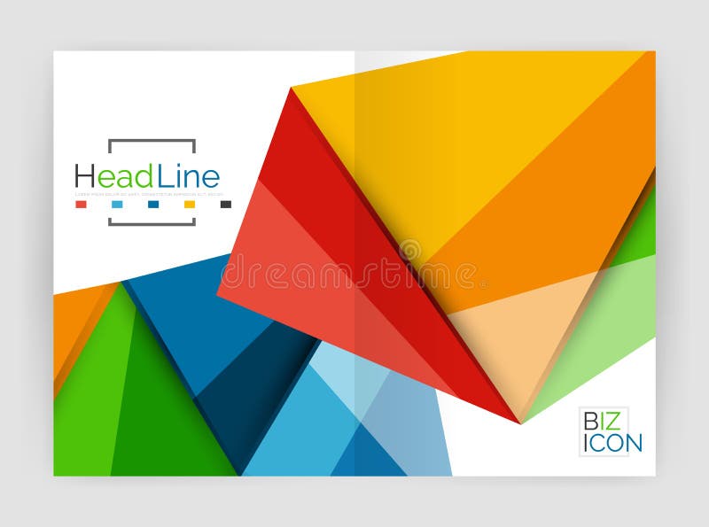 Low Poly Shapes Design for Business Brochure Template Stock ...