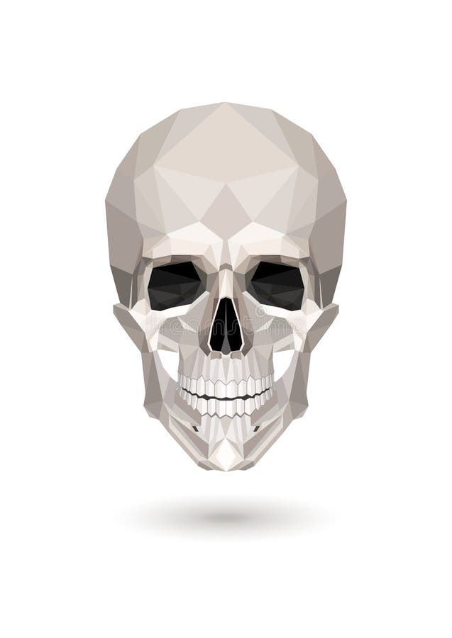 Low poly skull stock vector. Illustration of artwork - 61796398