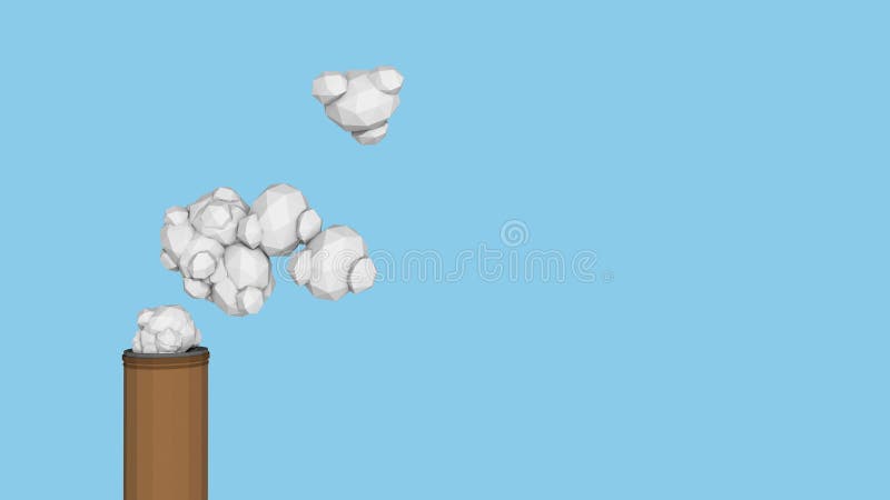 Low Poly Smoke 3d Animation. Stock Footage - Video of environment ...