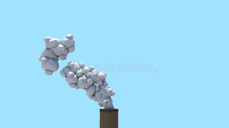 Low Poly Smoke 3d Animation. Stock Footage - Video of environment ...