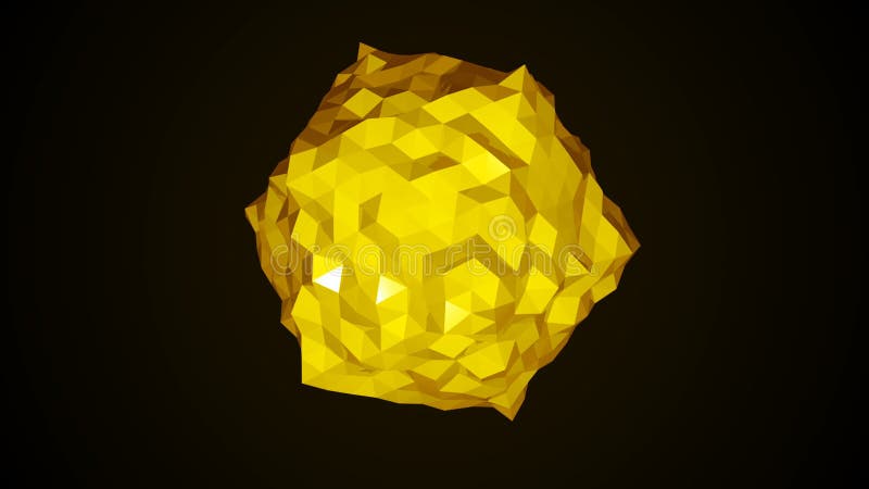 Low Poly Sphere Rotating. Abstract 3d Render Smooth Seamless Loop ...