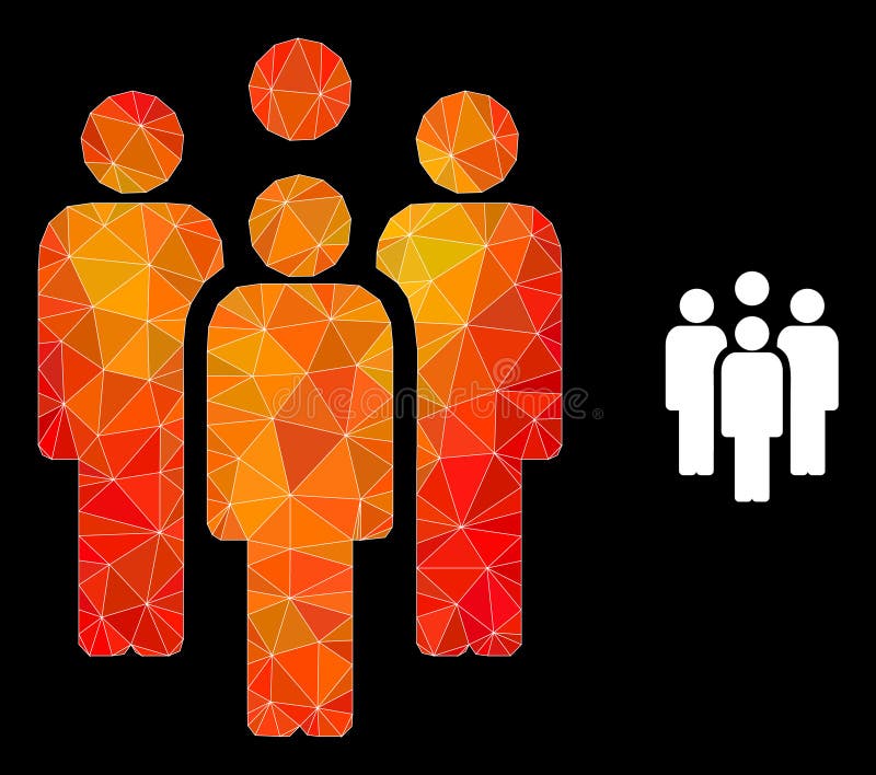 Vector Triangle Filled Staff Icon with Flame Gradient Stock Vector ...