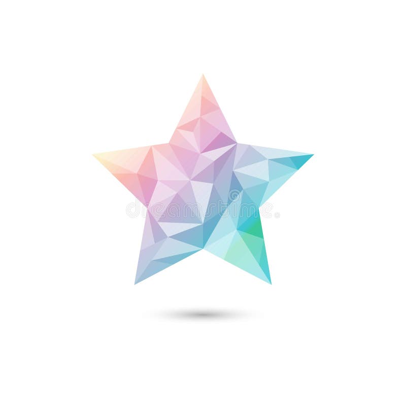 Low poly star gradient stock vector. Illustration of design - 190616530