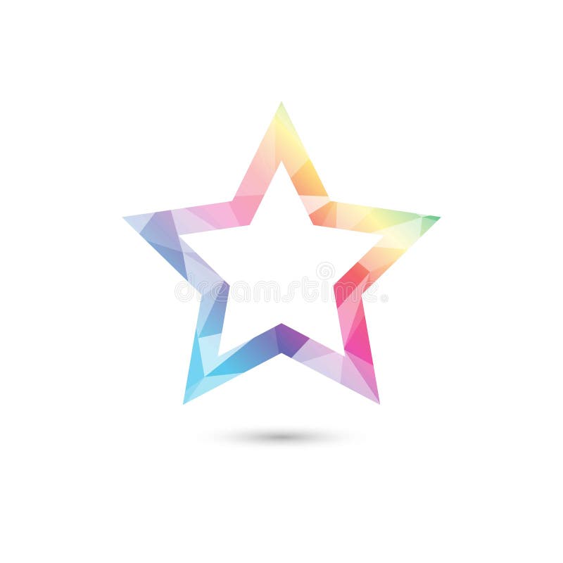 Low poly star gradient stock vector. Illustration of colorful - 190616548