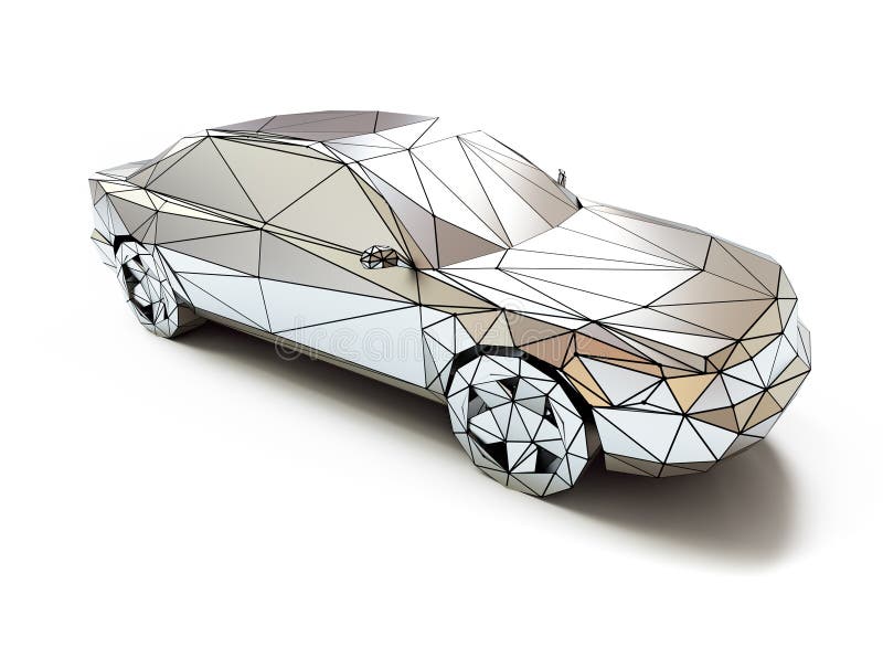 Low-poly style car stock illustration. Illustration of automobile ...