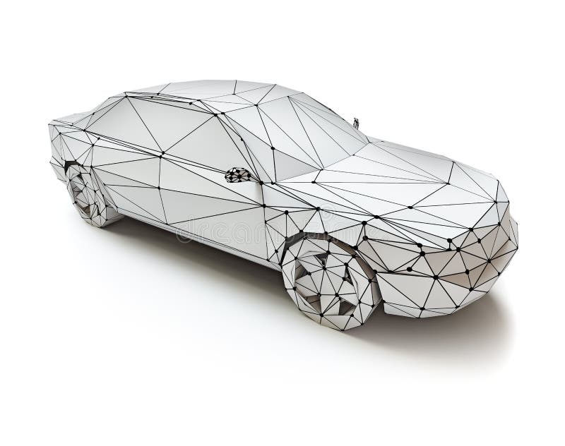 Low-poly style car stock illustration. Illustration of trendy - 50853537