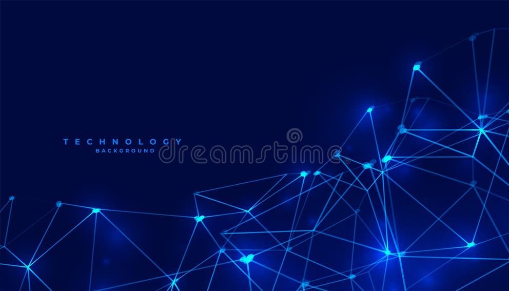 Low Poly Style Digital Web Mesh Techno Wallpaper for Network Connection ...