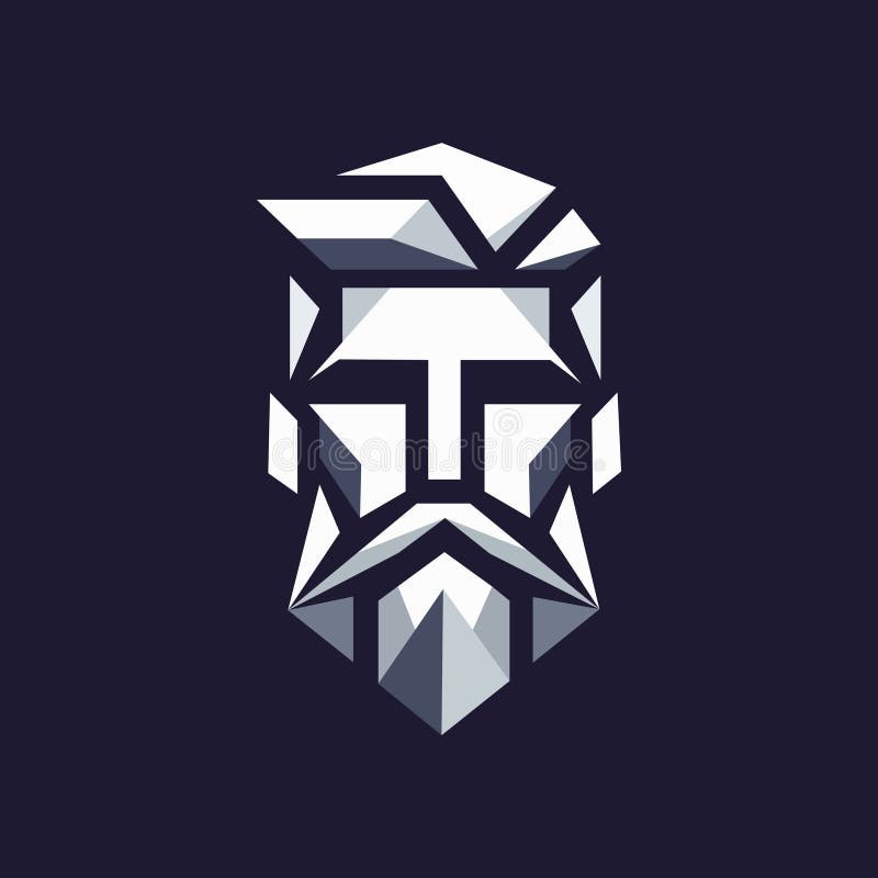 Low Poly Style Logo of Man with a Beard Stock Vector - Illustration of ...
