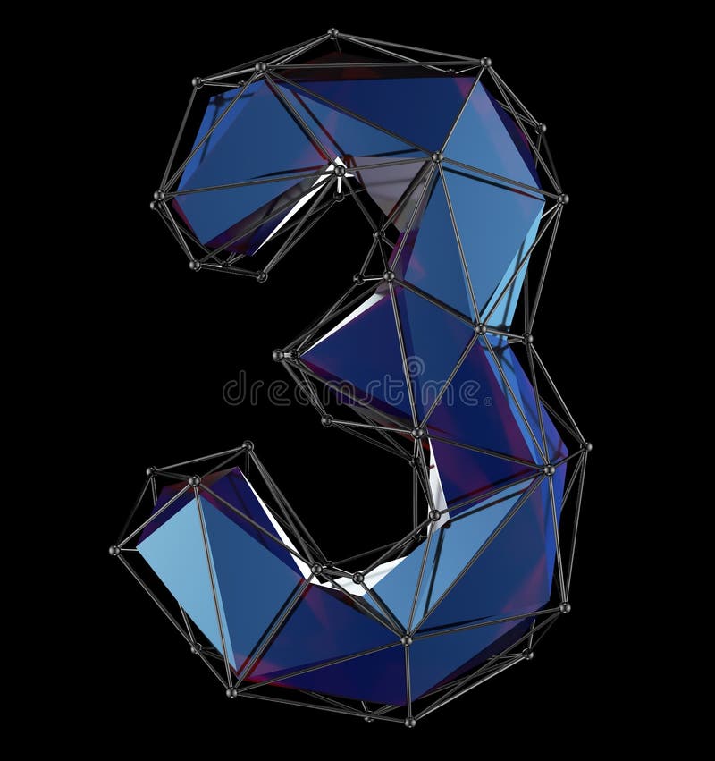 Low Poly Style Number 3 Stock Illustrations – 110 Low Poly Style Number ...
