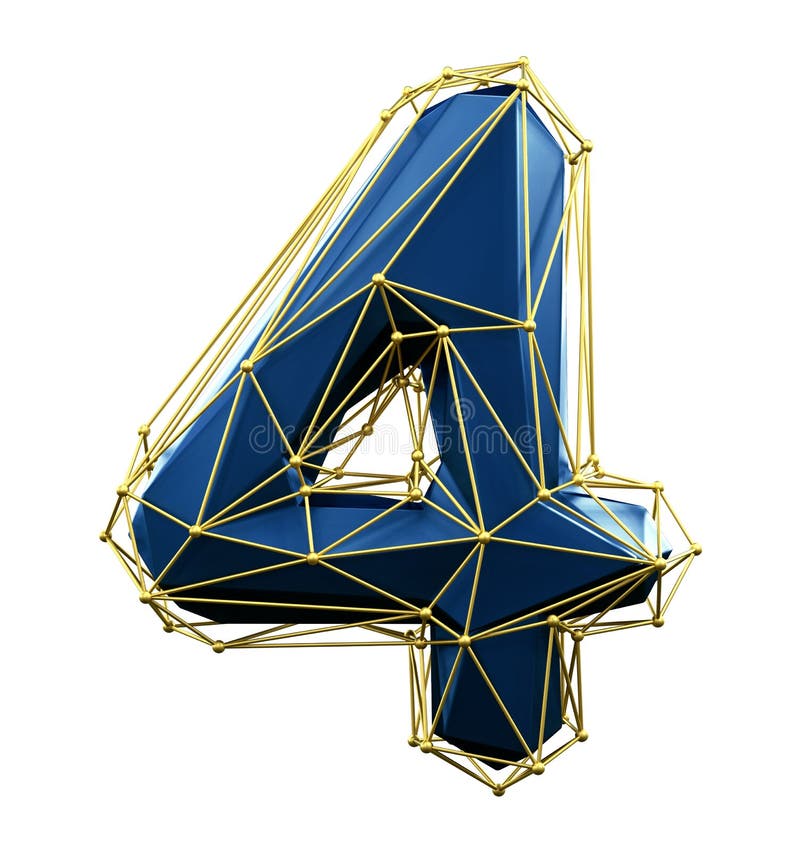 Low Poly Style Number 4 Stock Illustrations – 106 Low Poly Style Number ...