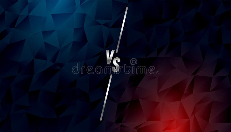 Low Poly Style Vs Versus Banner Design Stock Vector - Illustration of ...