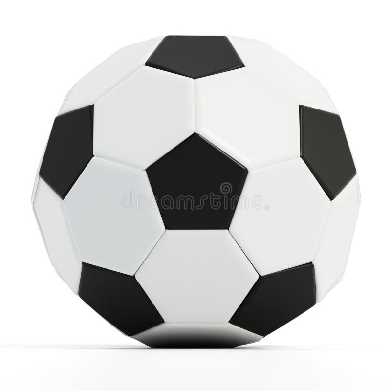 Low-poly Stylized Soccer Ball Isolated on White Background. 3D ...