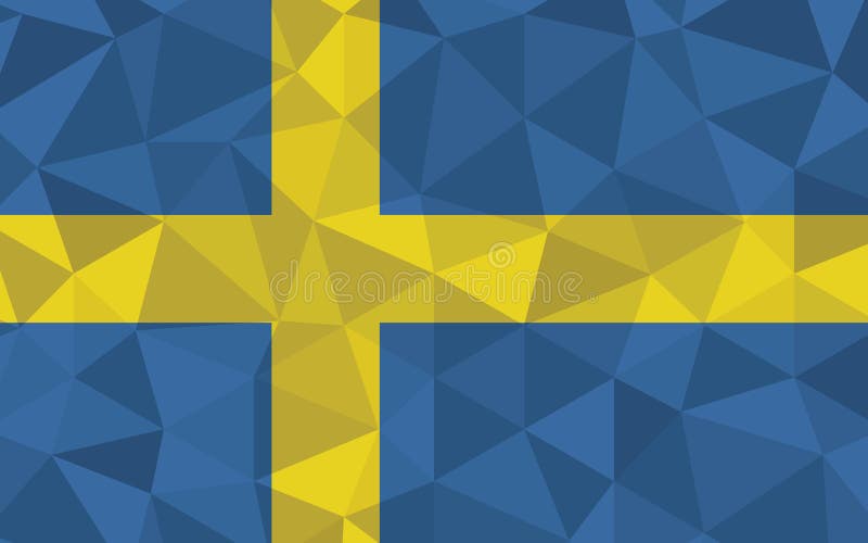 Sweden Flag Illustration. Futuristic Swedish Flag Graphic with Abstract ...
