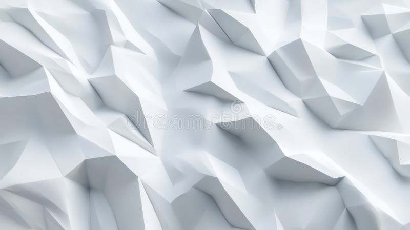 Low Poly Texture in a Clean White, 3D Visualization Stock Illustration ...