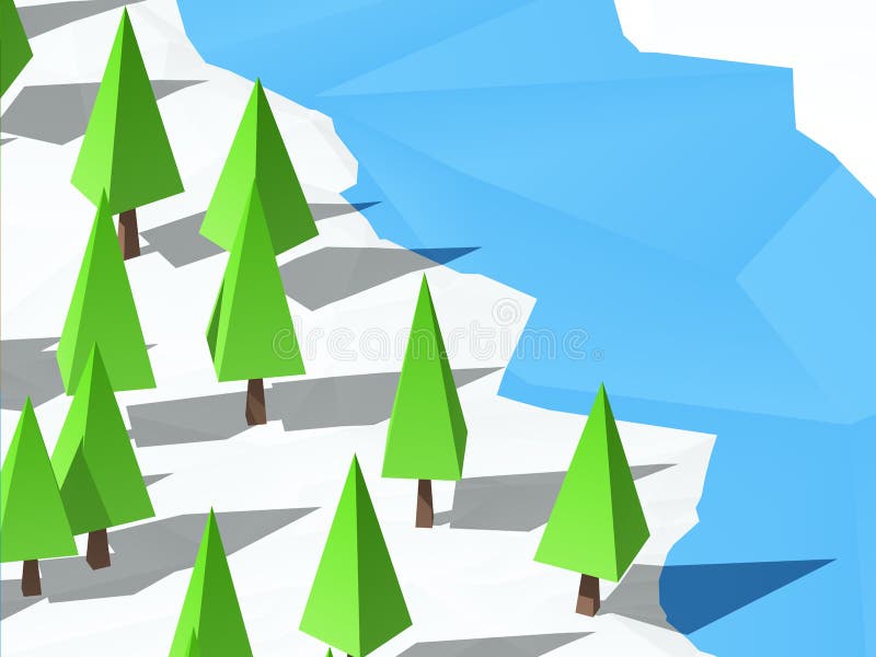 Low poly trees stock illustration. Illustration of abstract - 89711111