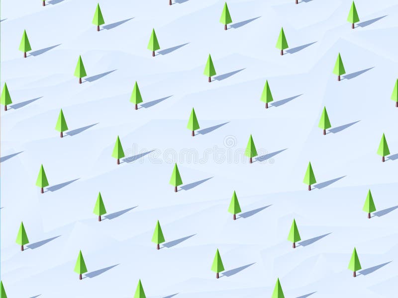 Low poly trees stock illustration. Illustration of polygonal - 89711124