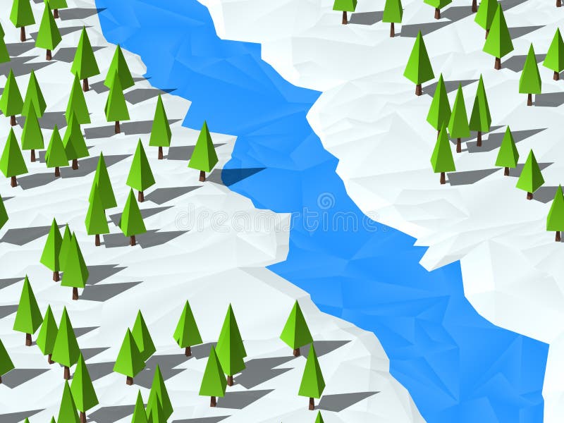 Low poly trees stock illustration. Illustration of green - 89711178