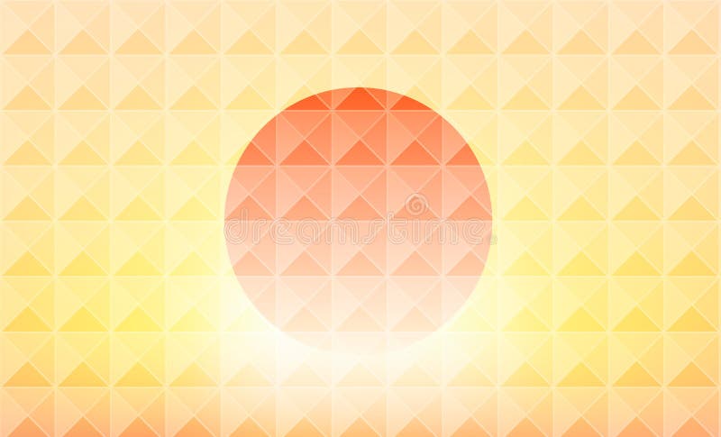 Low Poly Triangle Geometrical Background with Sun Over Sunset ...