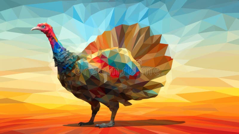 Low Poly Turkey Vector Illustration Stock Illustration - Illustration ...