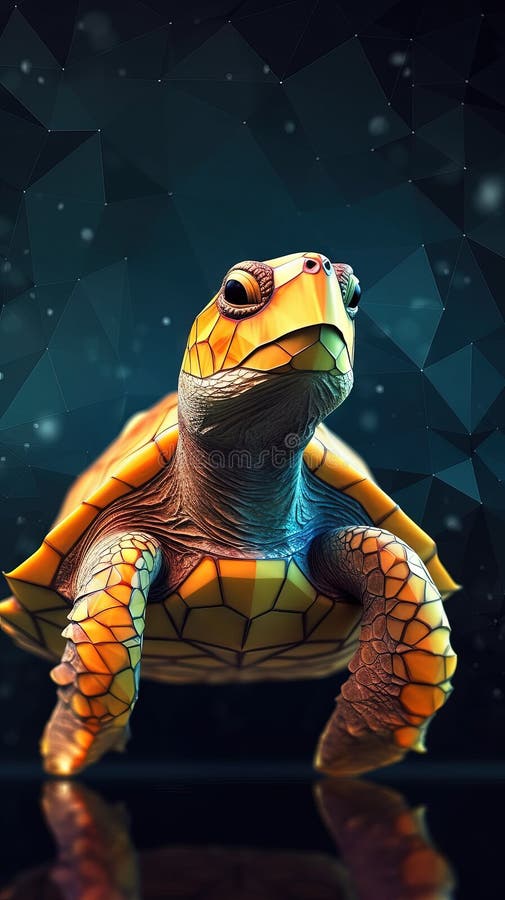 Turtle, Low Poly ,on White Background Stock Vector - Illustration of ...