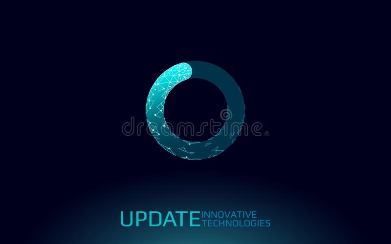 Low Poly Update Button Sign. New Version Software Mobile System Upgrade ...