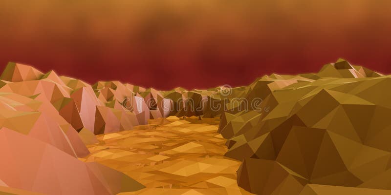 Low poly valley stock illustration. Illustration of graphic - 161055163