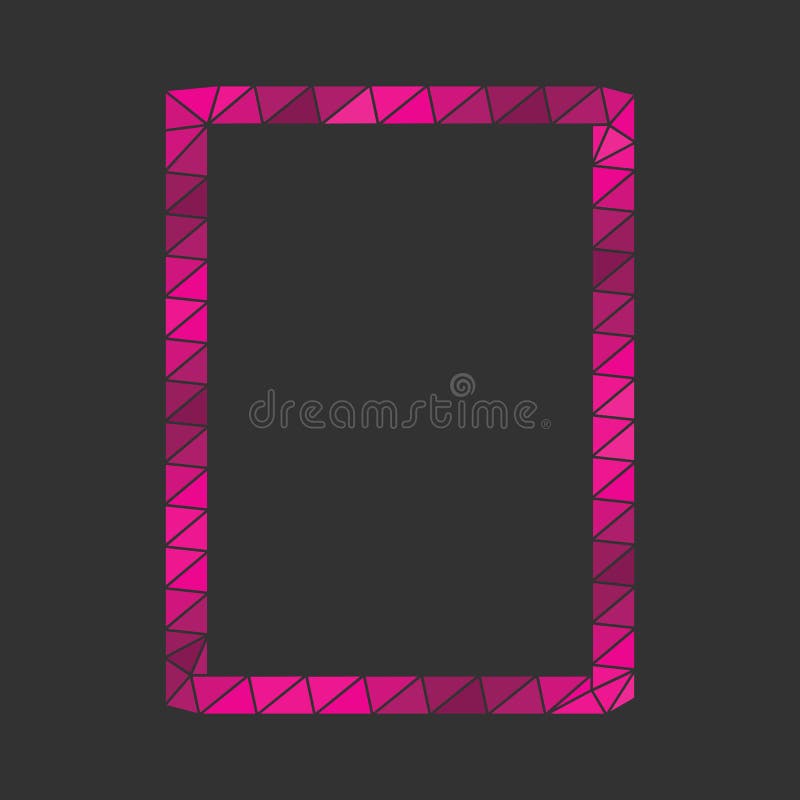 Low poly vector frame stock vector. Illustration of black - 111890564