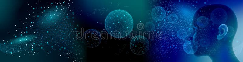 Low Poly Water Molecule Structure 3D Render Concept. Polygonal Science ...